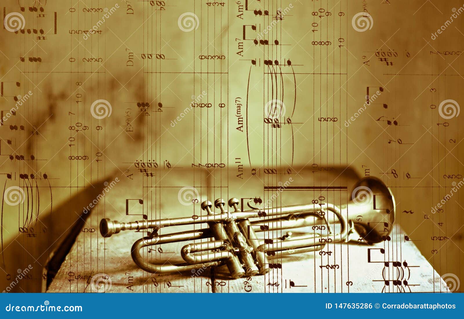 The Musical Notes Fly To the Sky Stock Photo - Image of bossa, jazz ...