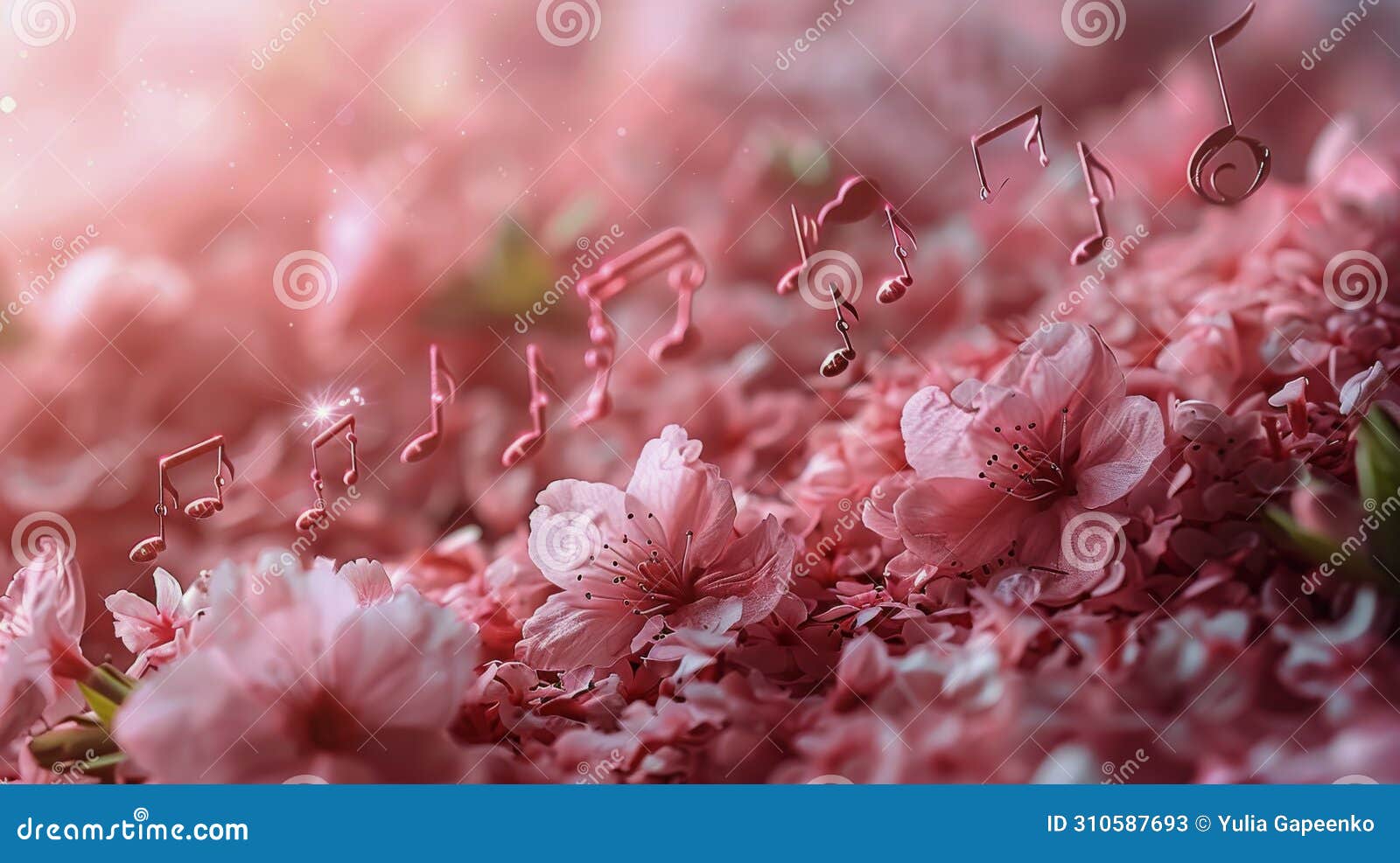 Musical Notes Flying through the Air Stock Image - Image of concept ...