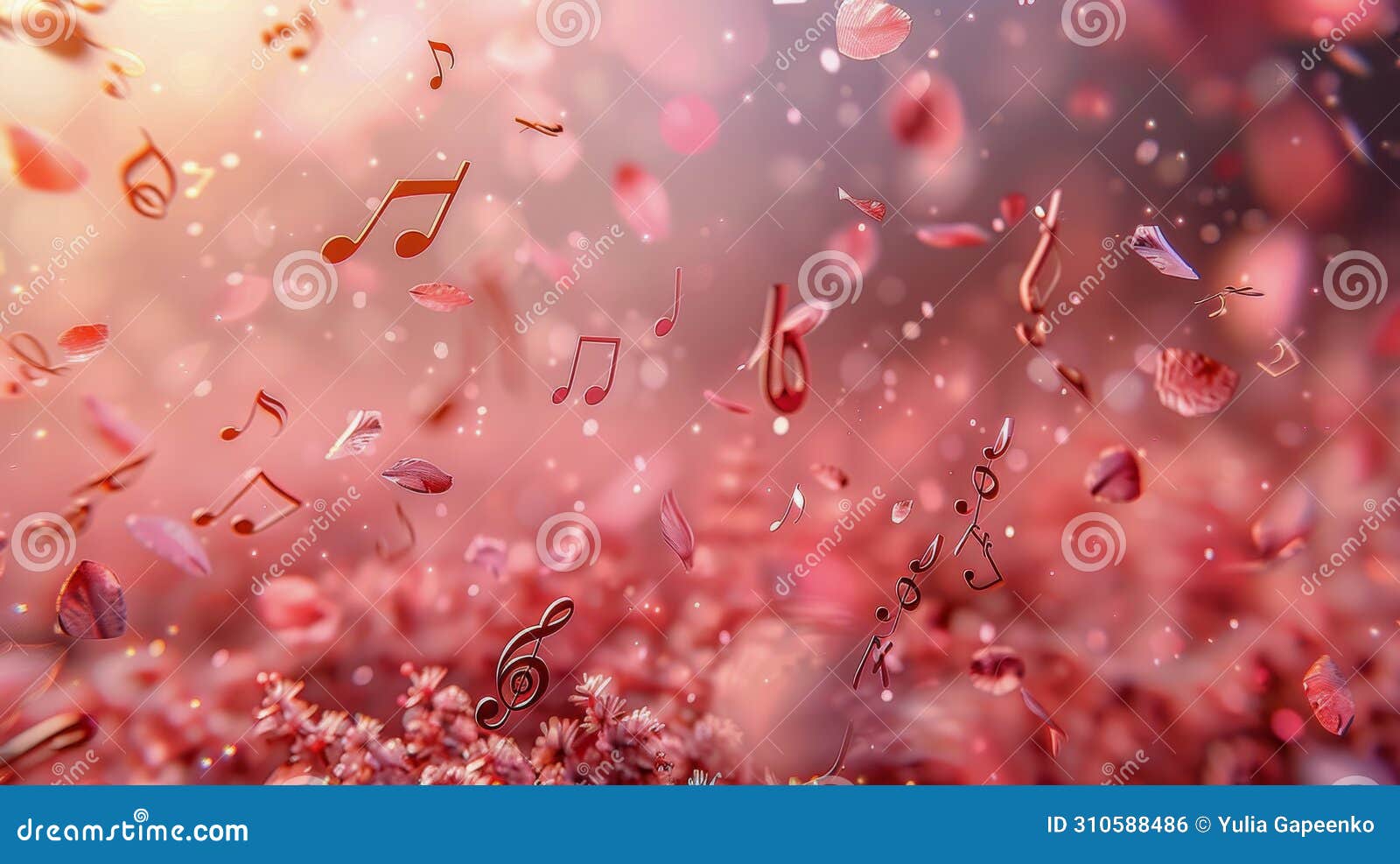 Musical Notes Flying through the Air Stock Photo - Image of colorful ...
