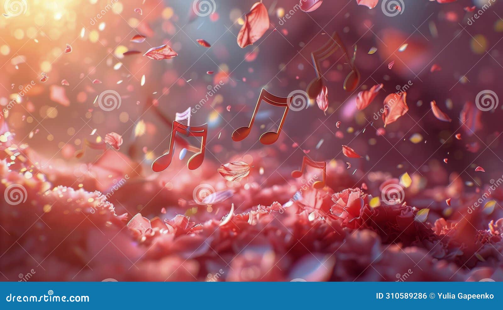 Musical Notes Flying through the Air Stock Photo - Image of music ...