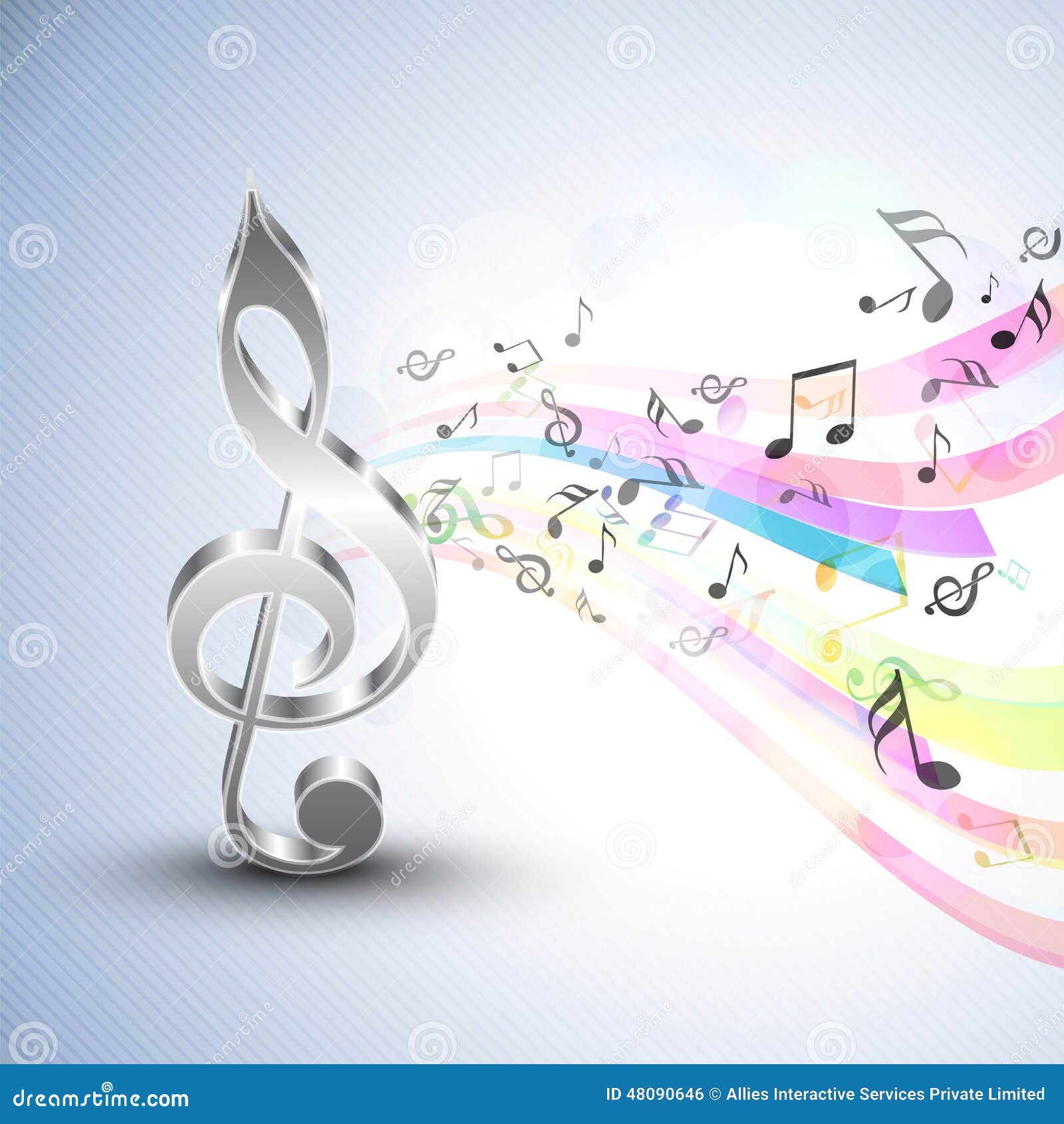 Musical Sign Shiny Colorful Waves Stock Illustrations – 6 Musical Sign ...
