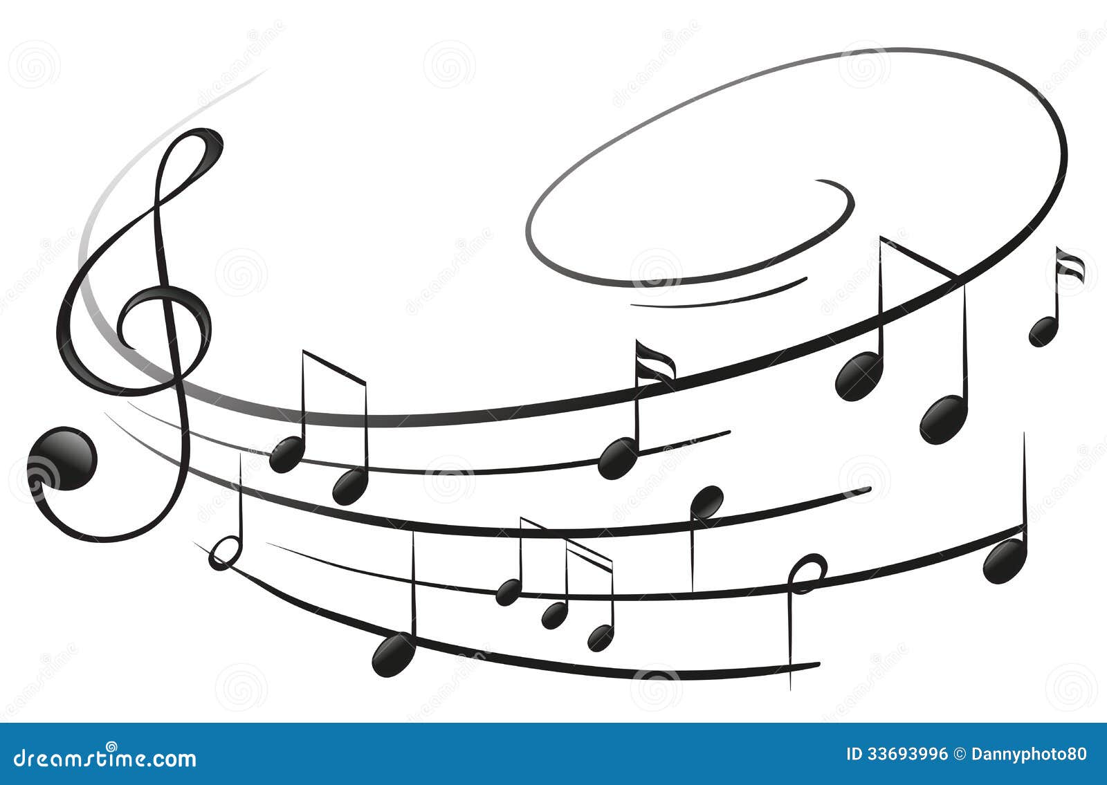 The Musical Notes With The G-clef Stock Vector - Illustration of ...
