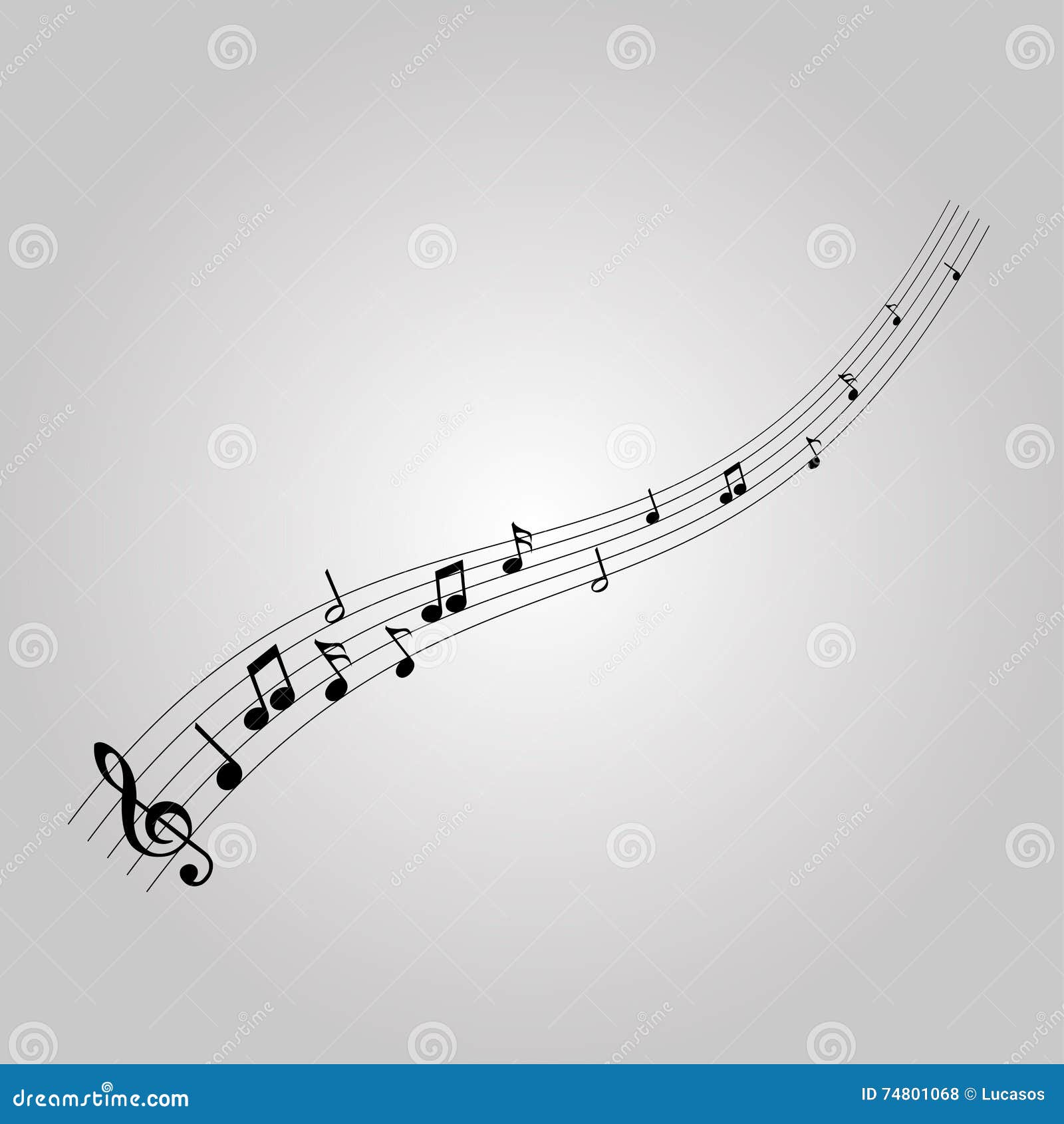 Musical Notes with the G-clef Stock Vector - Illustration of note ...