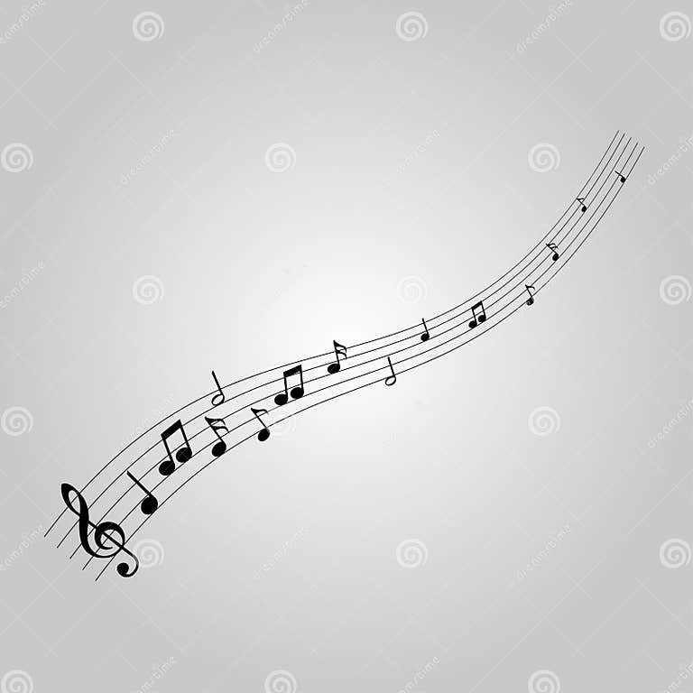Musical Notes with the G-clef Stock Vector - Illustration of note ...