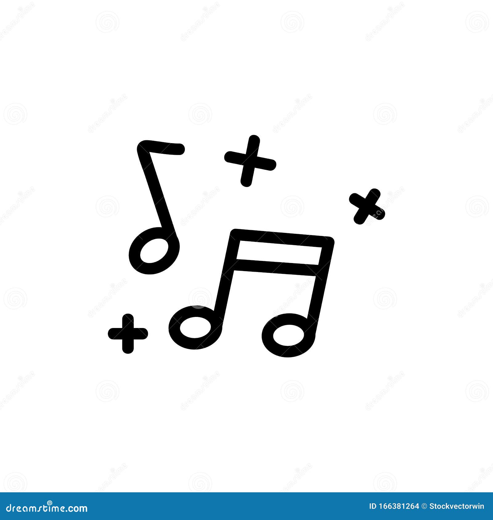 Musical Notes Icon Vector. Isolated Contour Symbol Illustration Stock ...