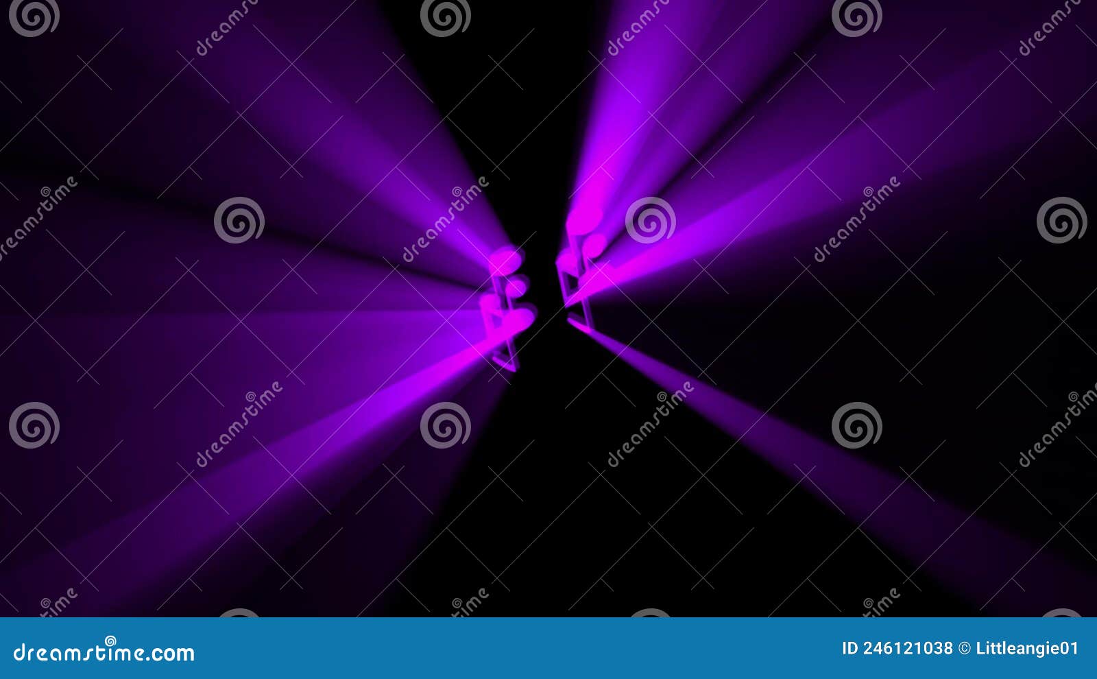 Musical Notes and Light Rays on Black Background Stock Footage - Video ...