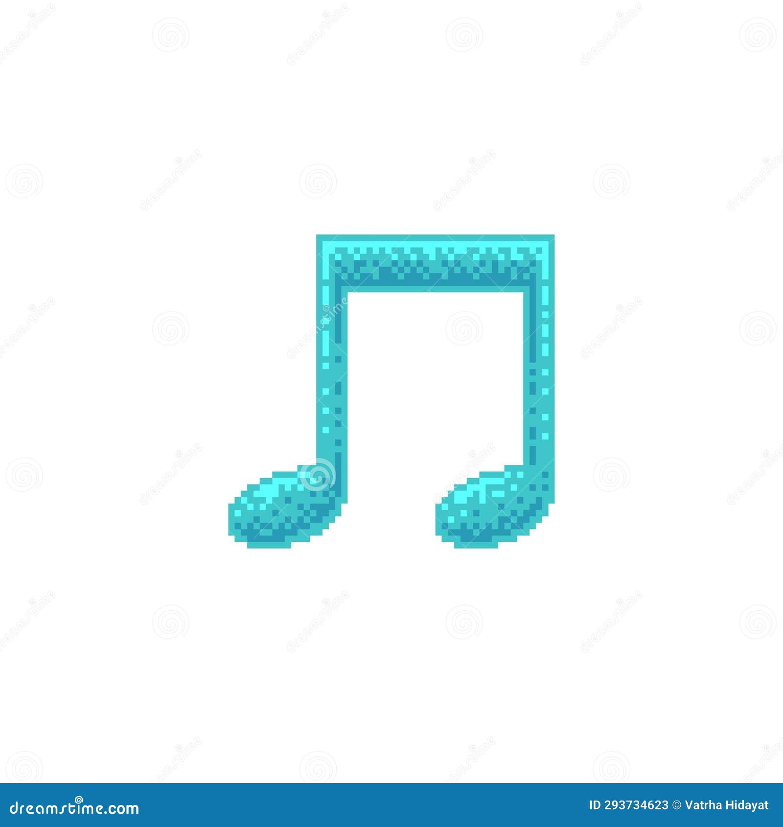 Musical Notes Logo Icon in Pixel Art Stock Vector - Illustration of ...