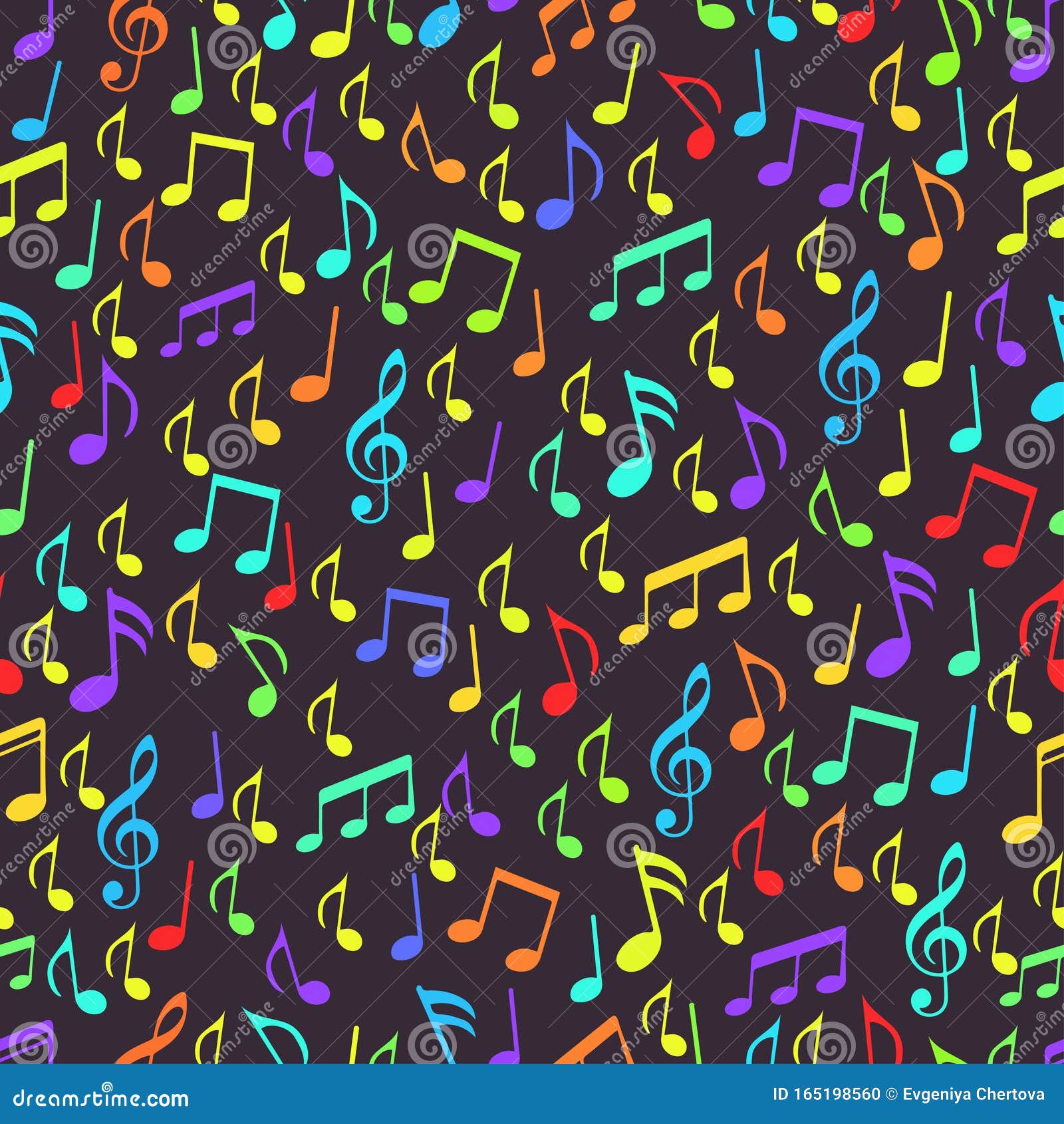 Colorful Musical Notes Wallpaper