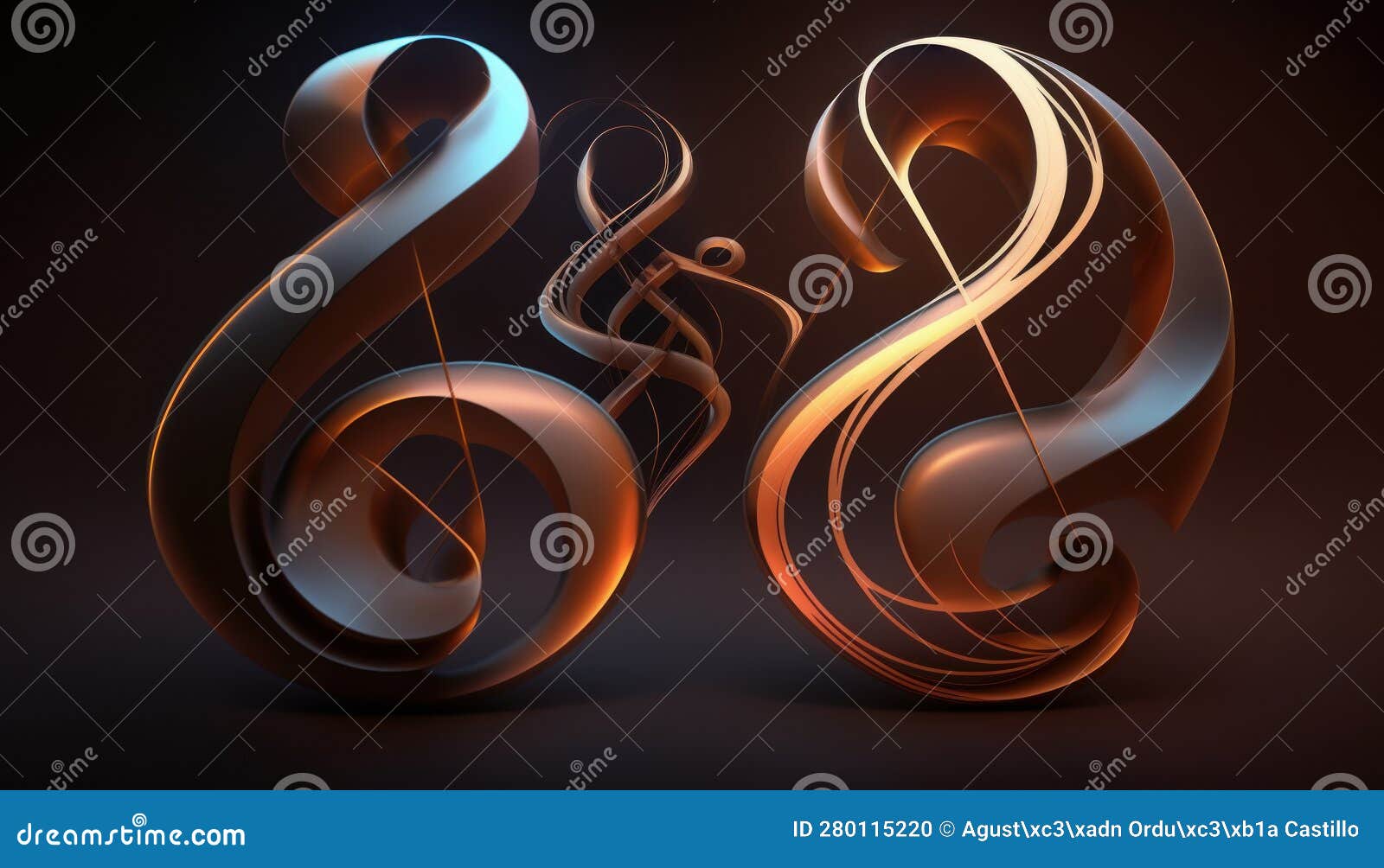 Musical Notes in Music Art. Generative AI. Stock Photo - Image of event ...