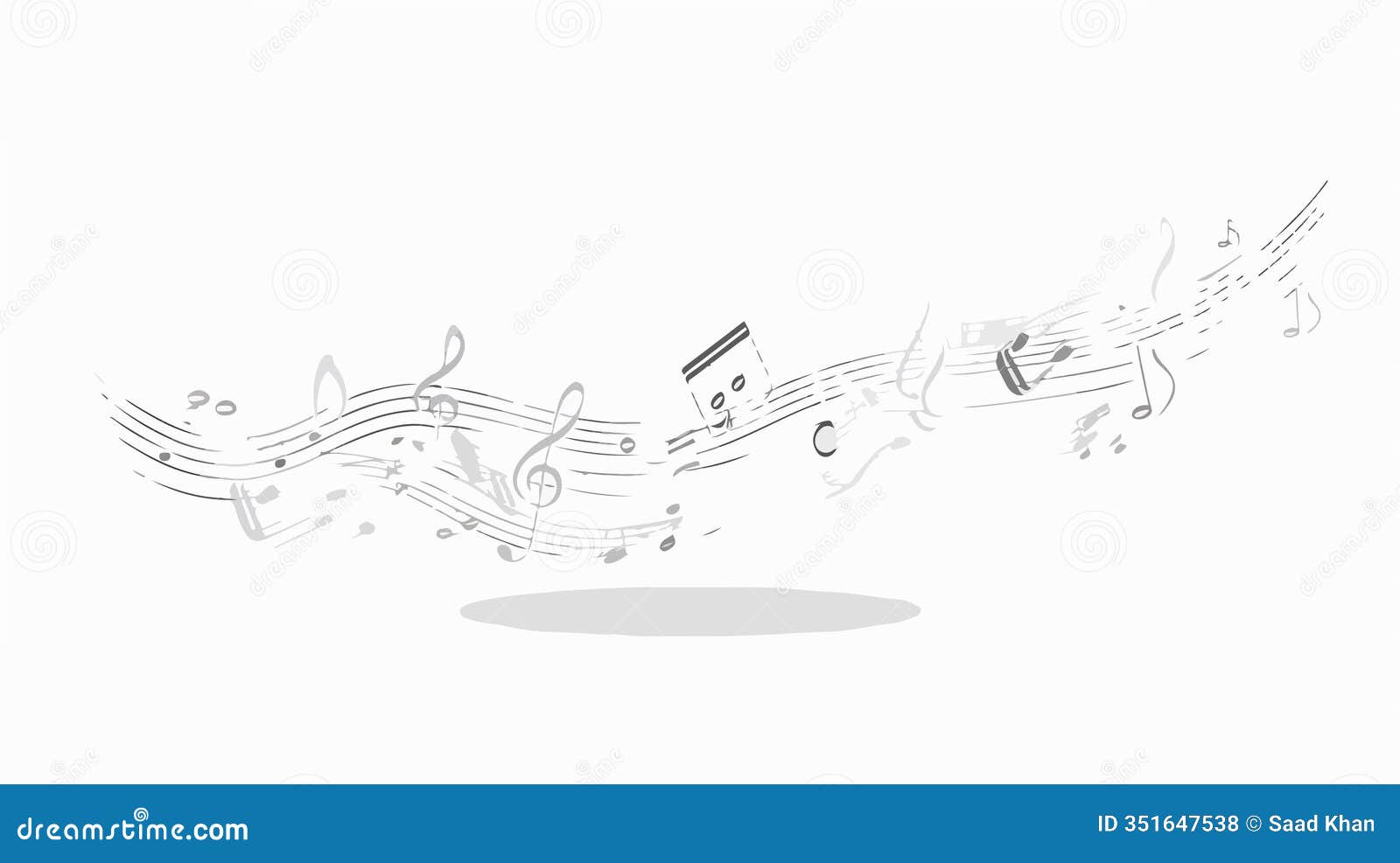Musical Notes Outline Illustration Vector Stock Vector - Illustration ...