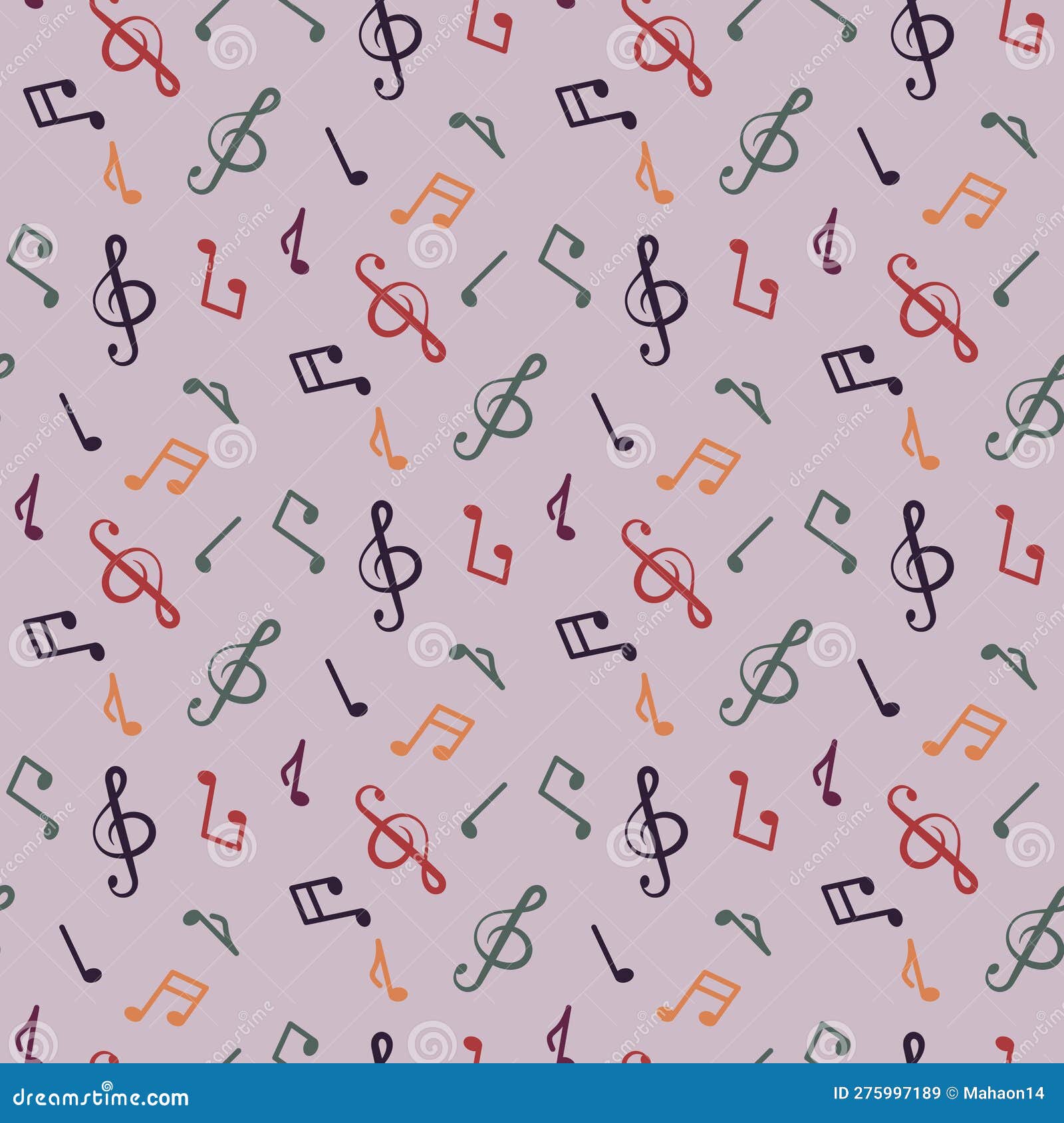 Musical notes pattern stock vector. Illustration of abstract - 275997189