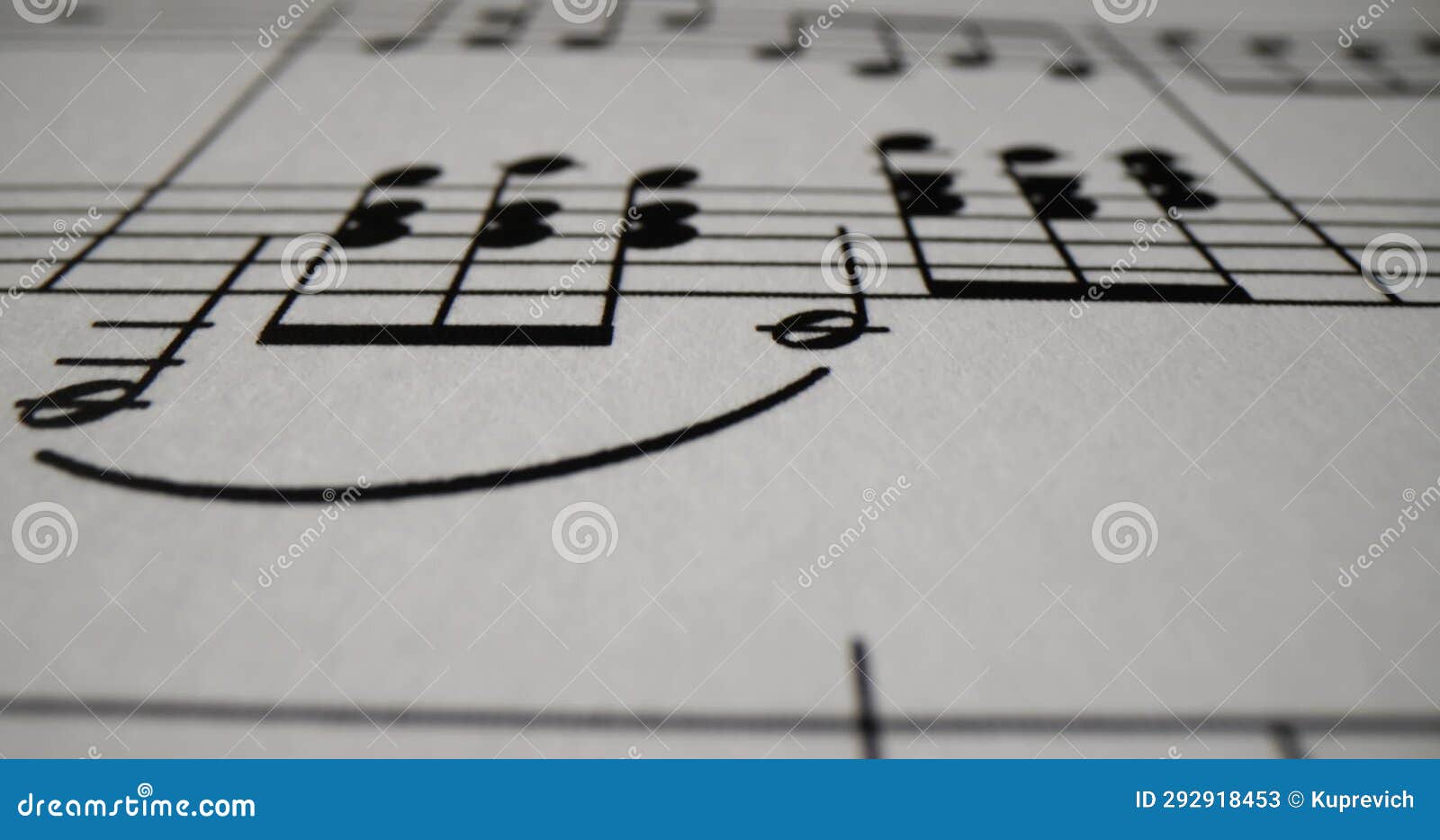 Musical Notes for Performing Composer Melody Closeup 4k Movie Stock ...