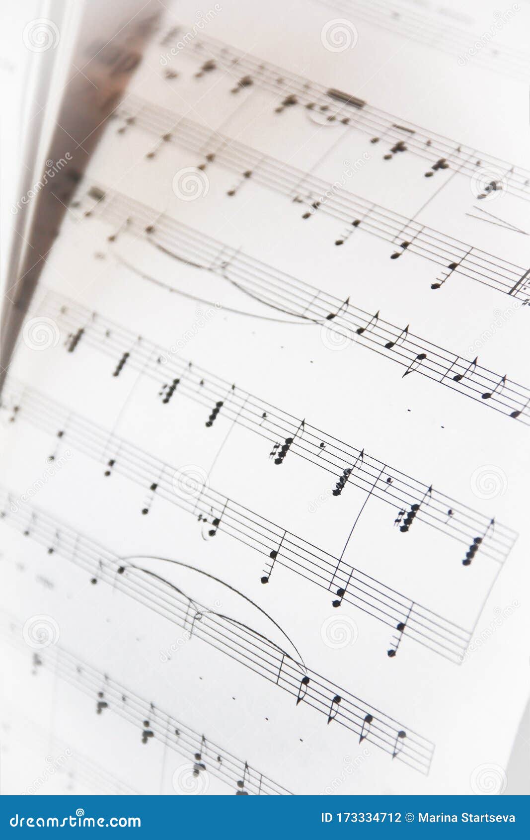 Musical Notes for Piano on a White Sheet Stock Photo - Image of black ...