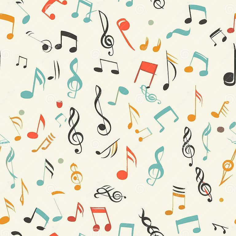 Musical Notes on a Plain White Background. Suitable for Music-related ...