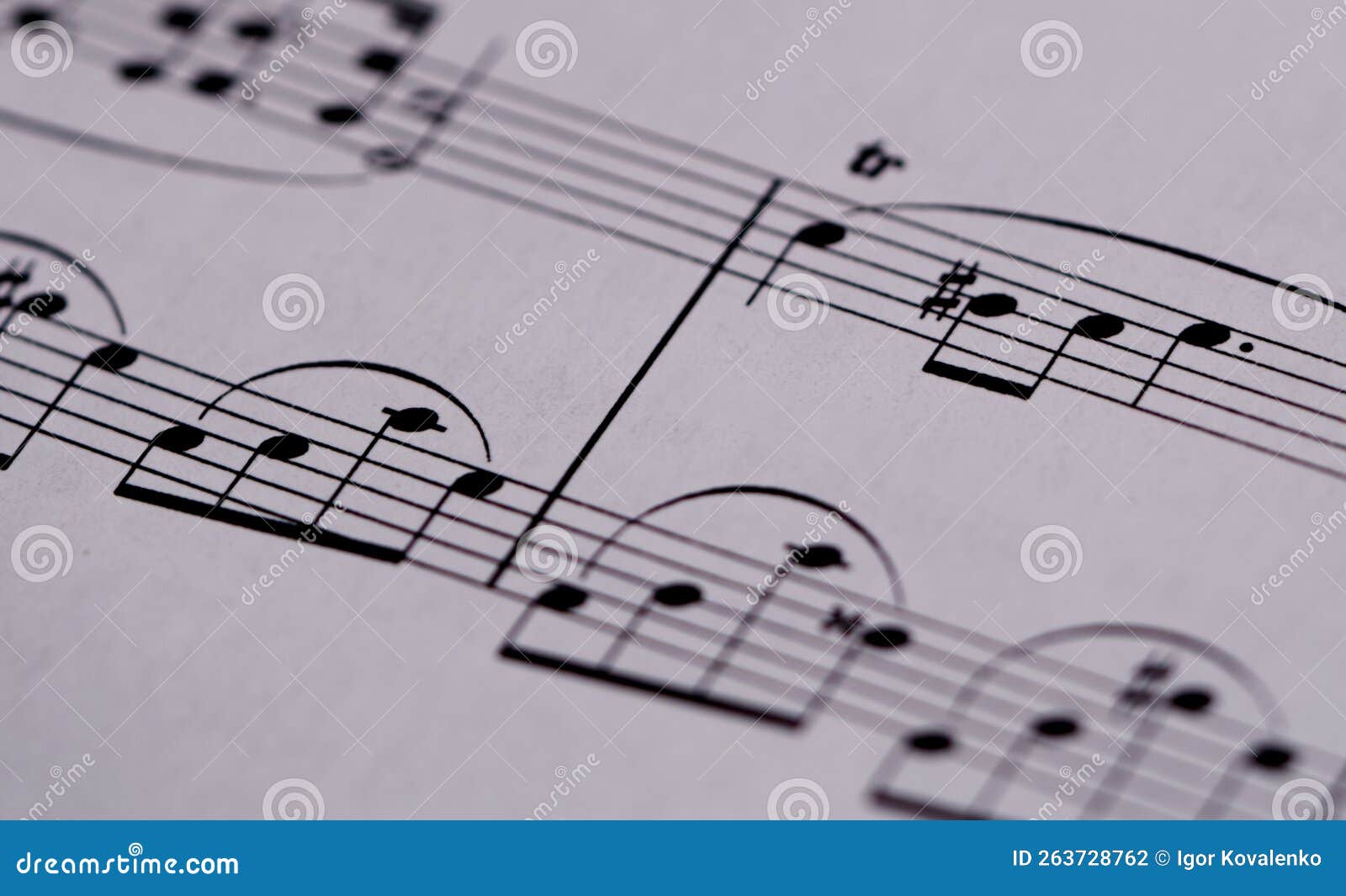 Musical Notes for Playing the Piano Classical Music Stock Photo - Image ...
