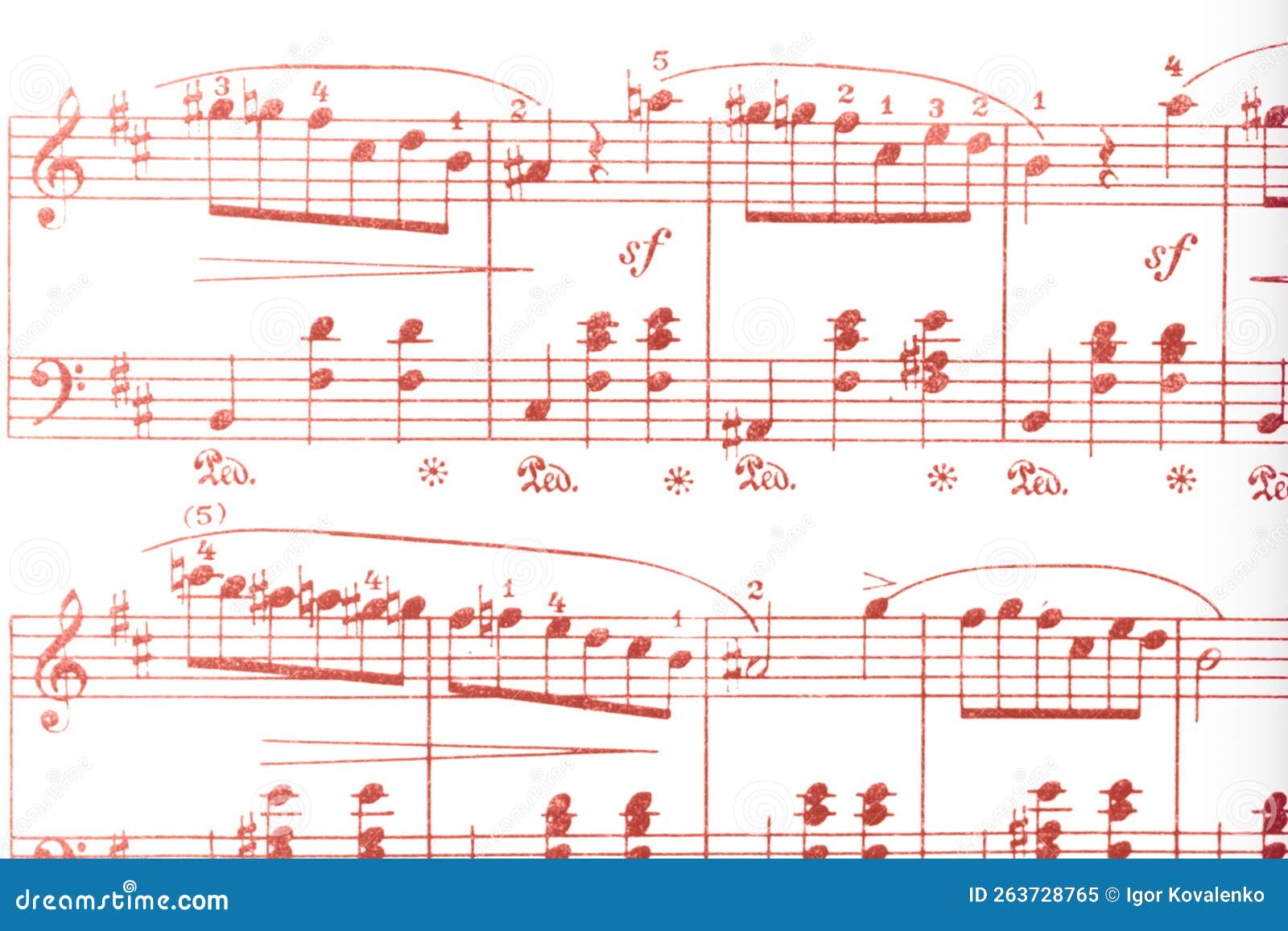 Musical Notes for Playing the Piano Classical Music Stock Image - Image ...