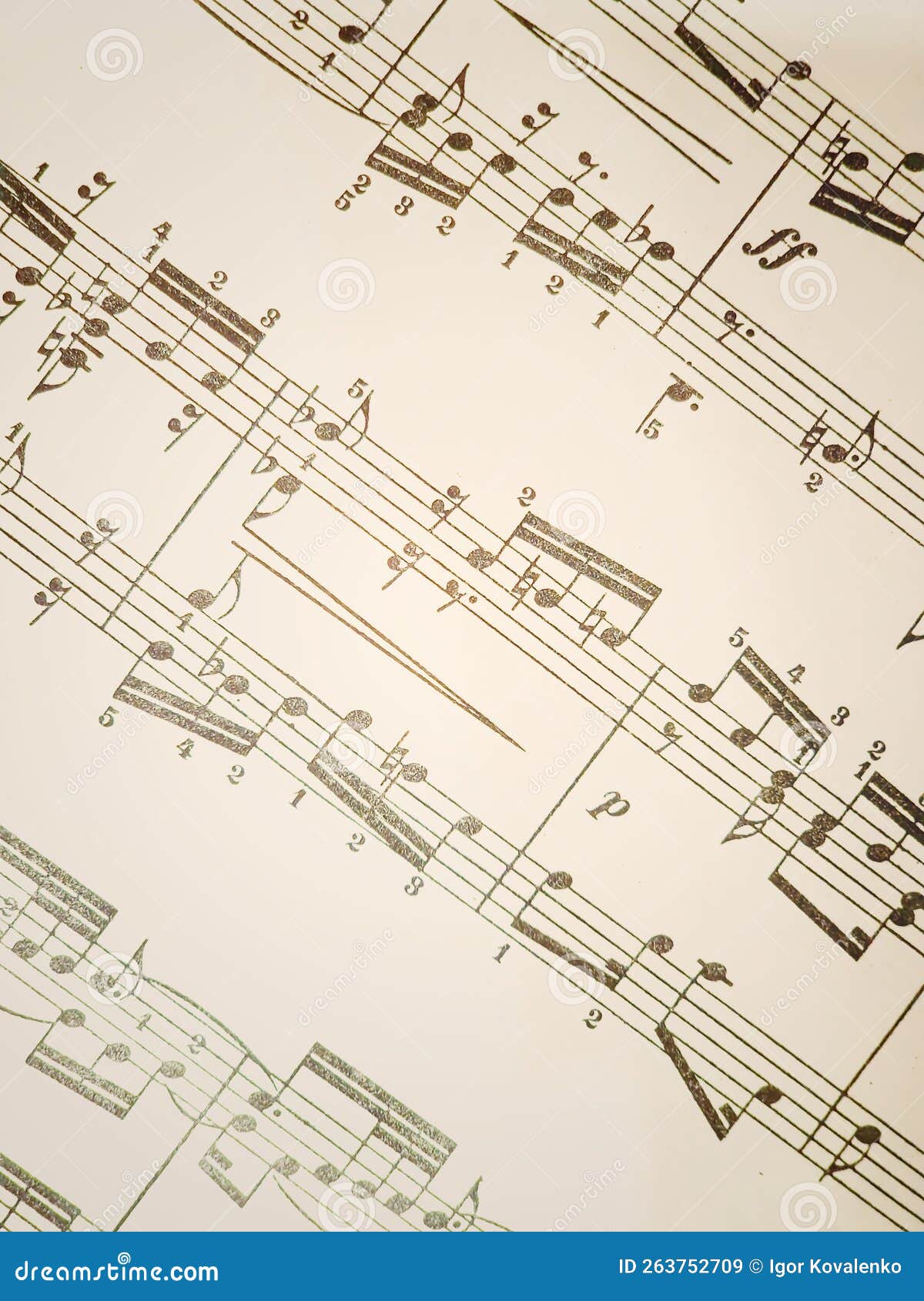 Musical Notes for Playing the Piano Classical Music Stock Image - Image ...