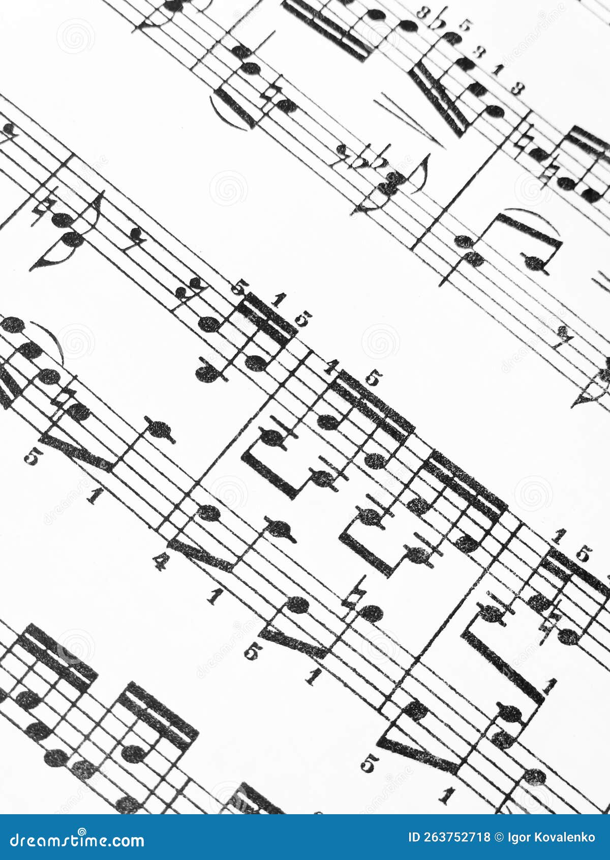 Musical Notes for Playing the Piano Classical Music Stock Photo - Image ...