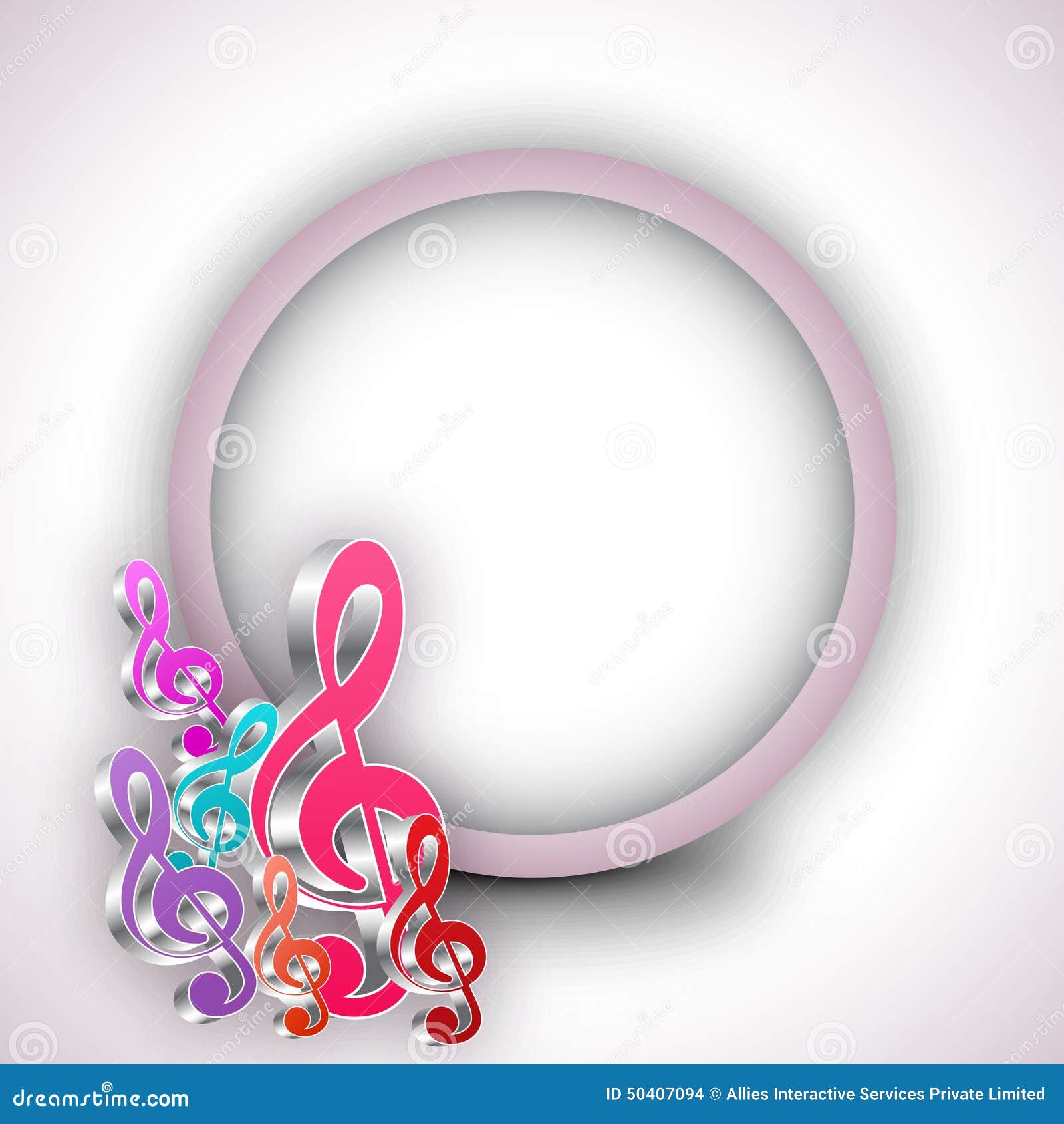 Musical Notes Rounded Frame Stock Illustrations – 22 Musical Notes ...