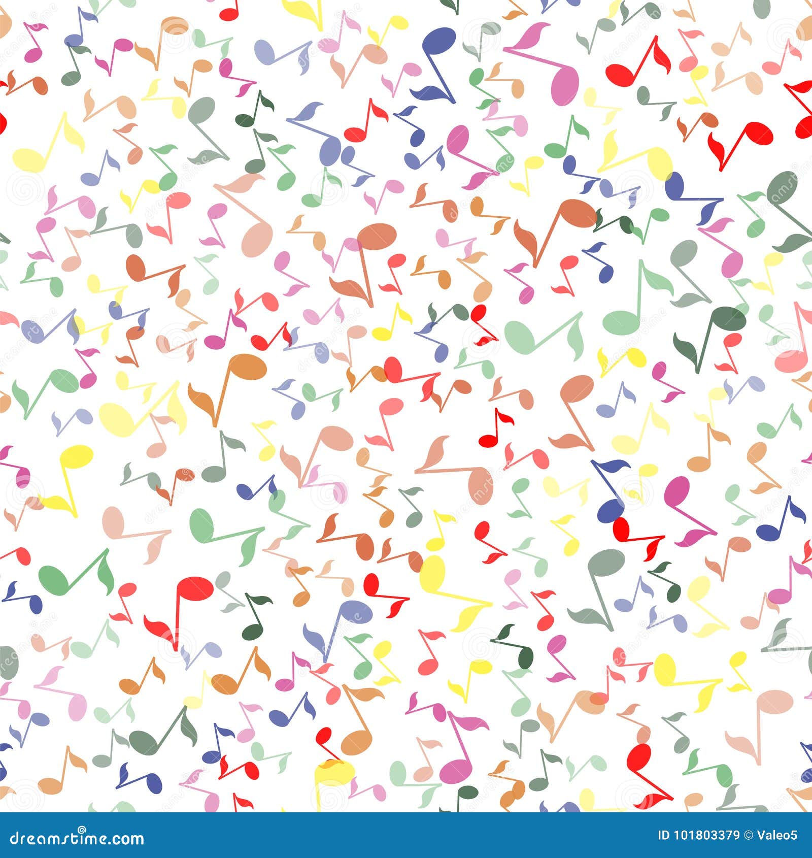 Musical Notes Seamless Pattern Stock Illustration - Illustration of ...