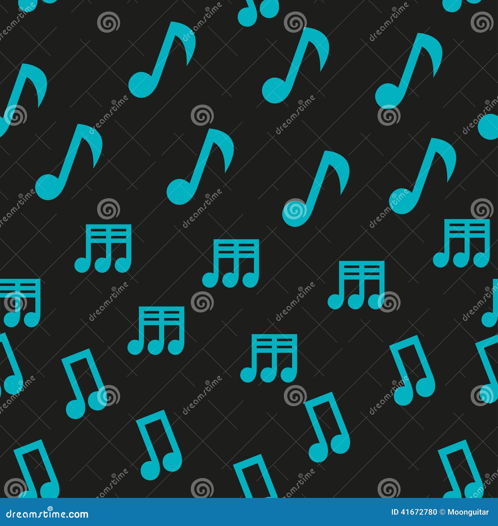 Musical Notes Seamless Pattern Stock Vector - Illustration of musical ...