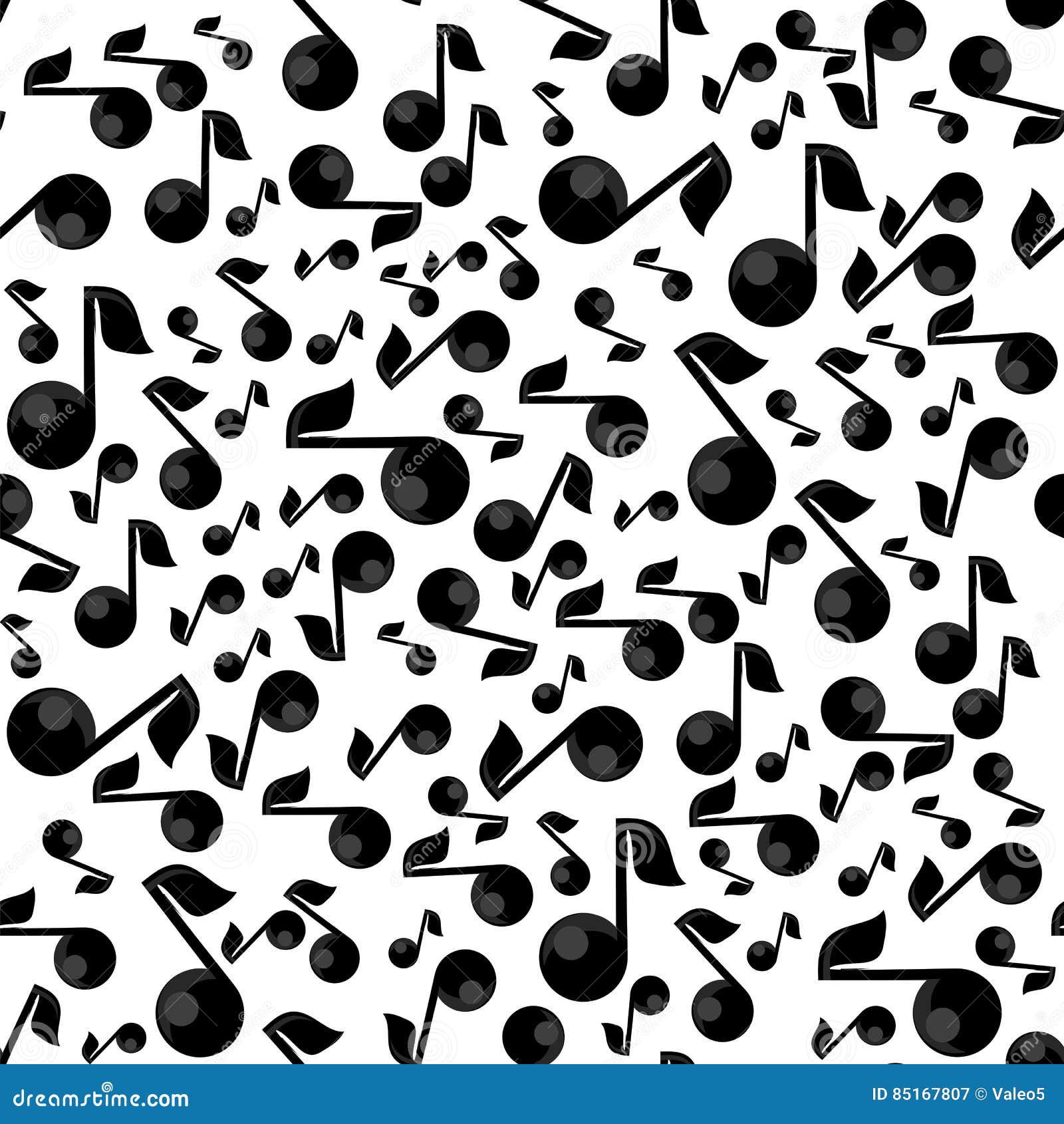 Musical Notes Seamless Pattern Stock Vector - Illustration of acoustic ...