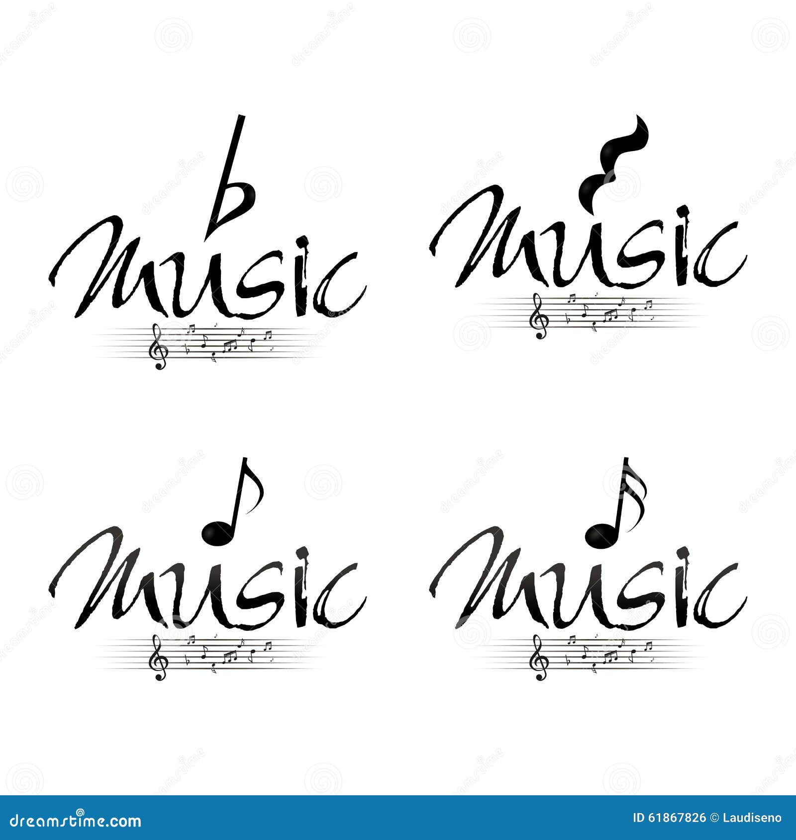 Musical notes stock vector. Illustration of group, isolated - 61867826