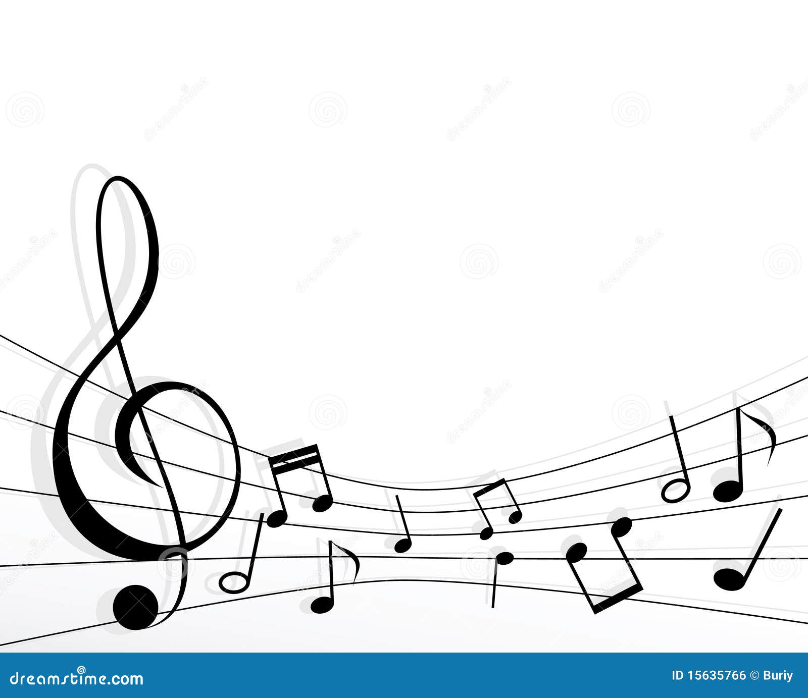 Musical Notes with a Shadow Stock Vector - Illustration of beautiful ...