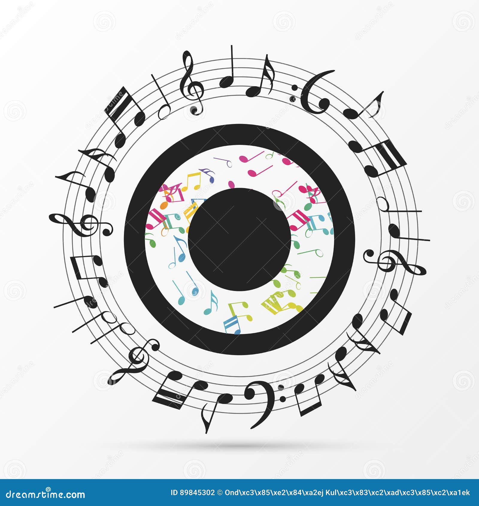 Musical Notes in the Shape of a Eye. Vector Stock Vector - Illustration ...
