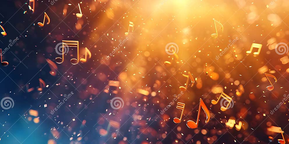 Musical Notes Soaring in Background, Fluttering Music Notes Background ...