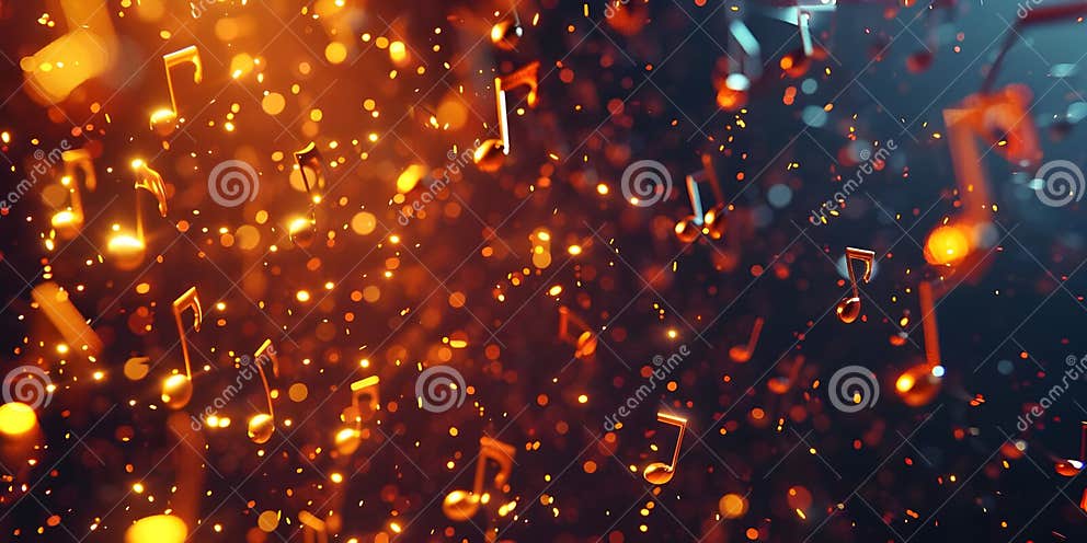 Musical Notes Soaring in Background, Fluttering Music Notes Background ...