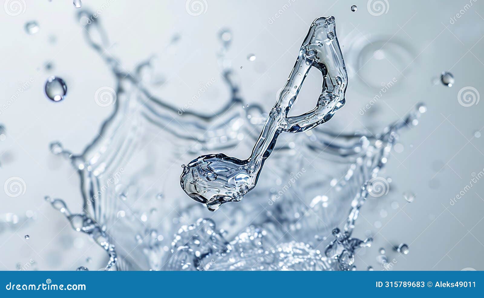 Musical Notes. Splashes and Drops of Water. Melody Concept. Generative ...