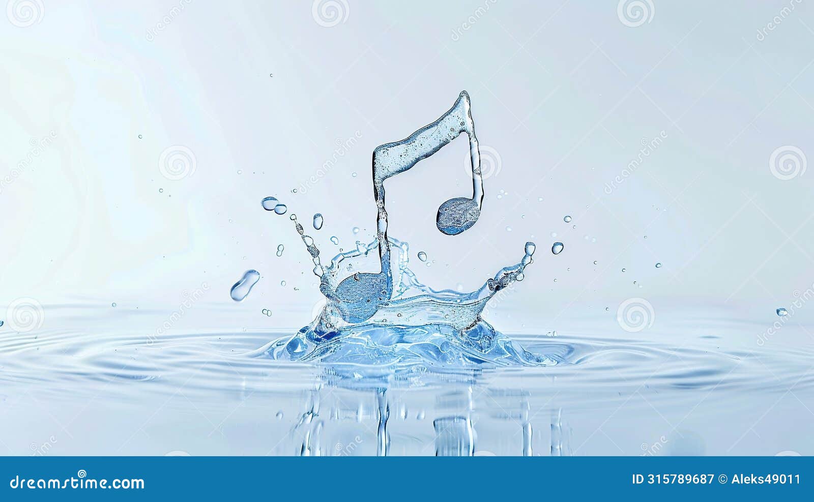Musical Notes. Splashes and Drops of Water. Melody Concept. Generative ...