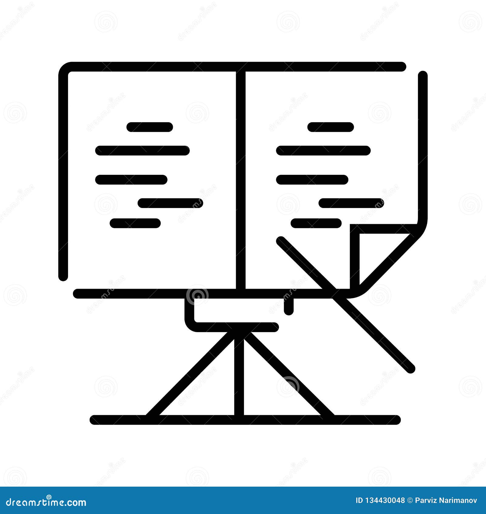 Musical Notes on Stand Over Stock Illustration - Illustration of music ...
