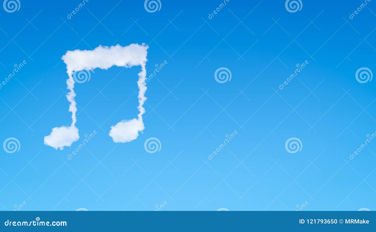 Musical Notes Symbol Shaped Cloud Stock Illustration - Illustration of ...