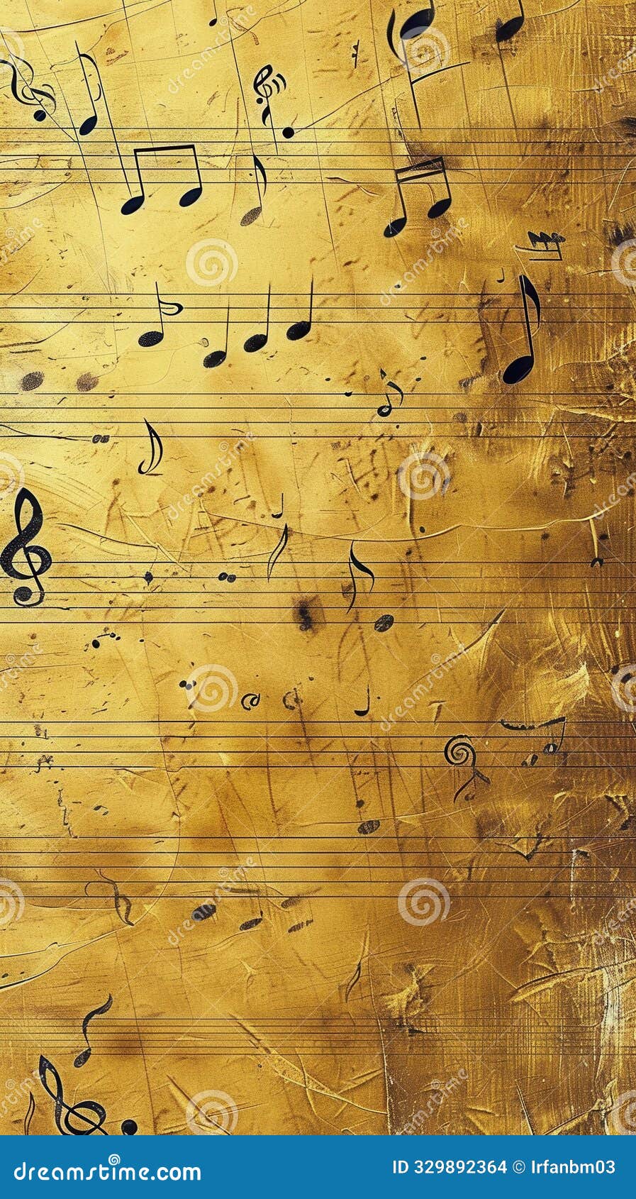 Musical Notes Symphony. a Music Note Background with High Detail on a ...