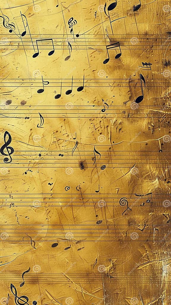 Musical Notes Symphony. a Music Note Background with High Detail on a ...