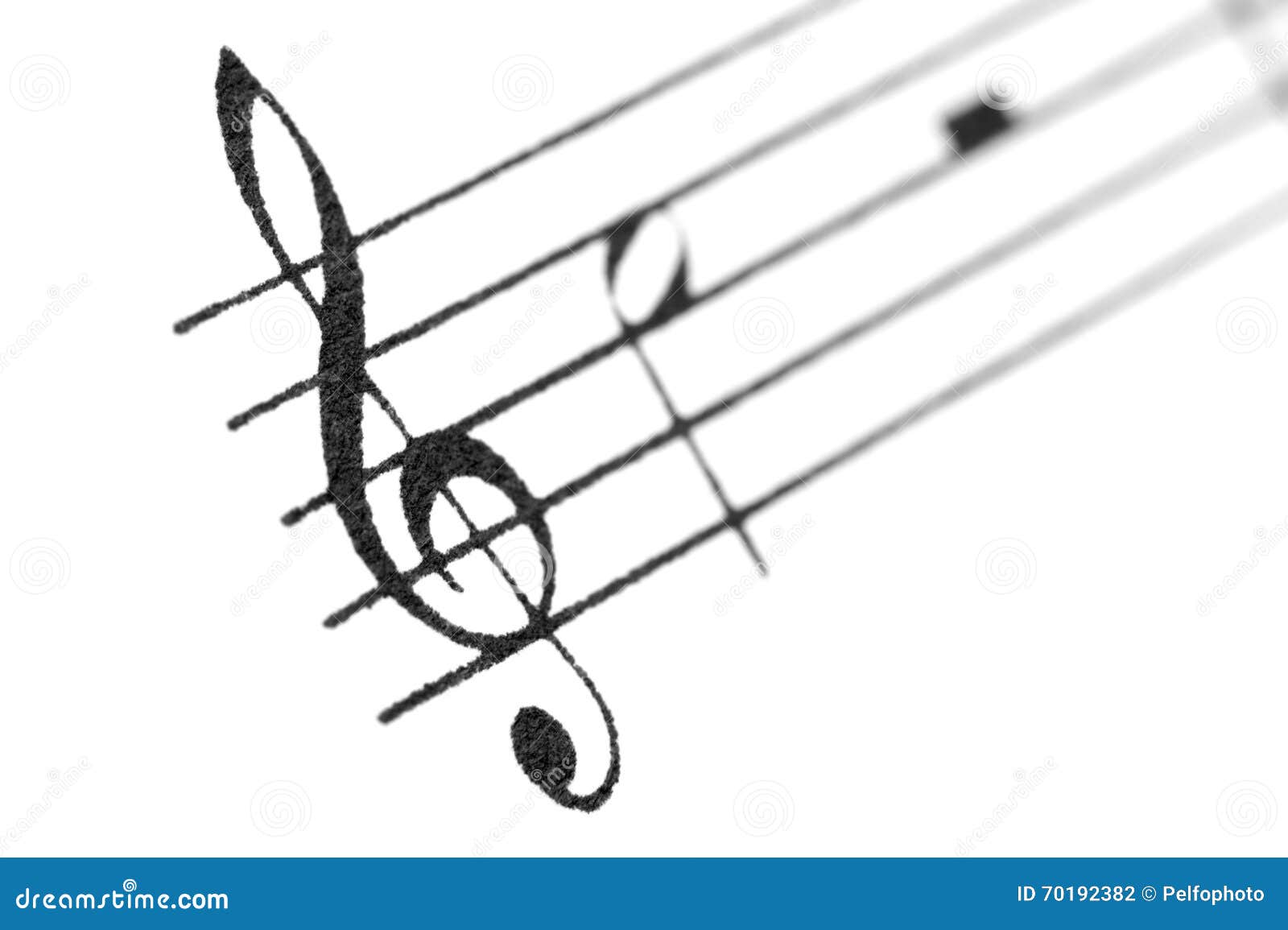 Musical Notes and Treble Clef. Stock Photo - Image of music, clef: 70192382