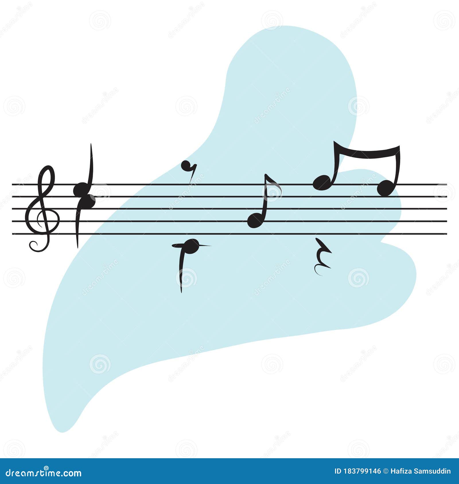 Musical Notes. Vector Illustration Decorative Background Design Stock ...