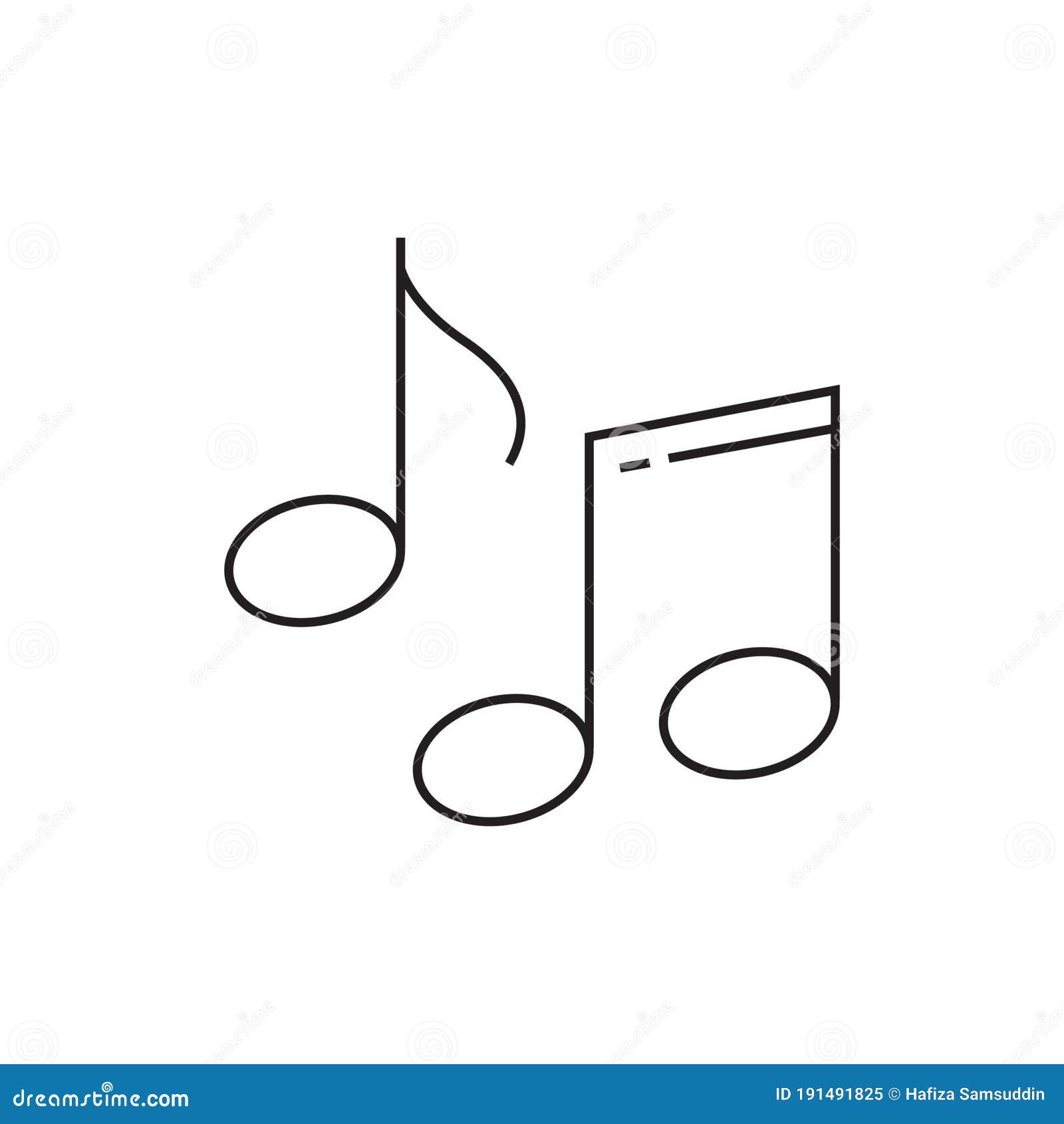Musical Notes. Vector Illustration Decorative Design Stock Vector ...