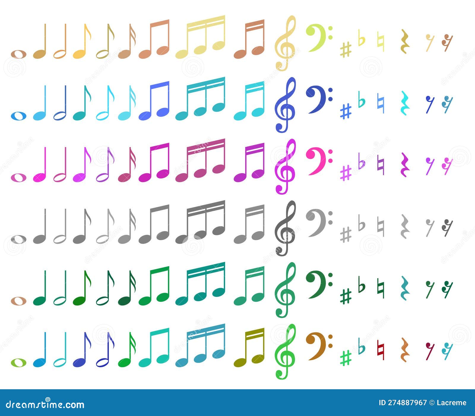 Concept notes in color stock illustration. Illustration of calligraphy ...