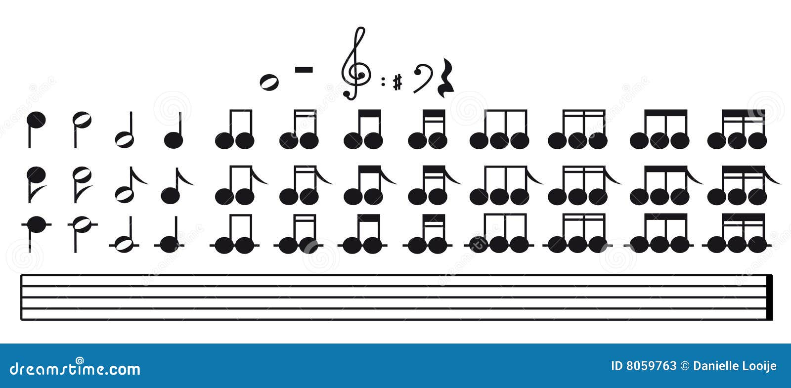 Musical Notes - Vector Image Stock Vector - Illustration of striped ...
