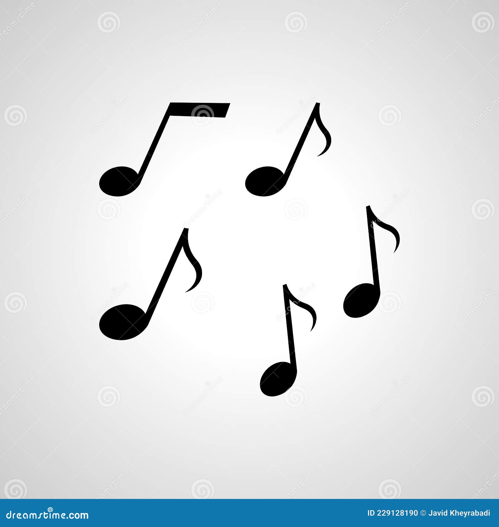 Musical Notes Simple Icon. Musical Note Isolated Vector Icon Stock ...