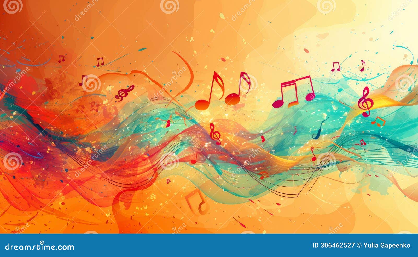 Musical Notes and Vibrant Swirls Evoke the Harmony of Music Education ...