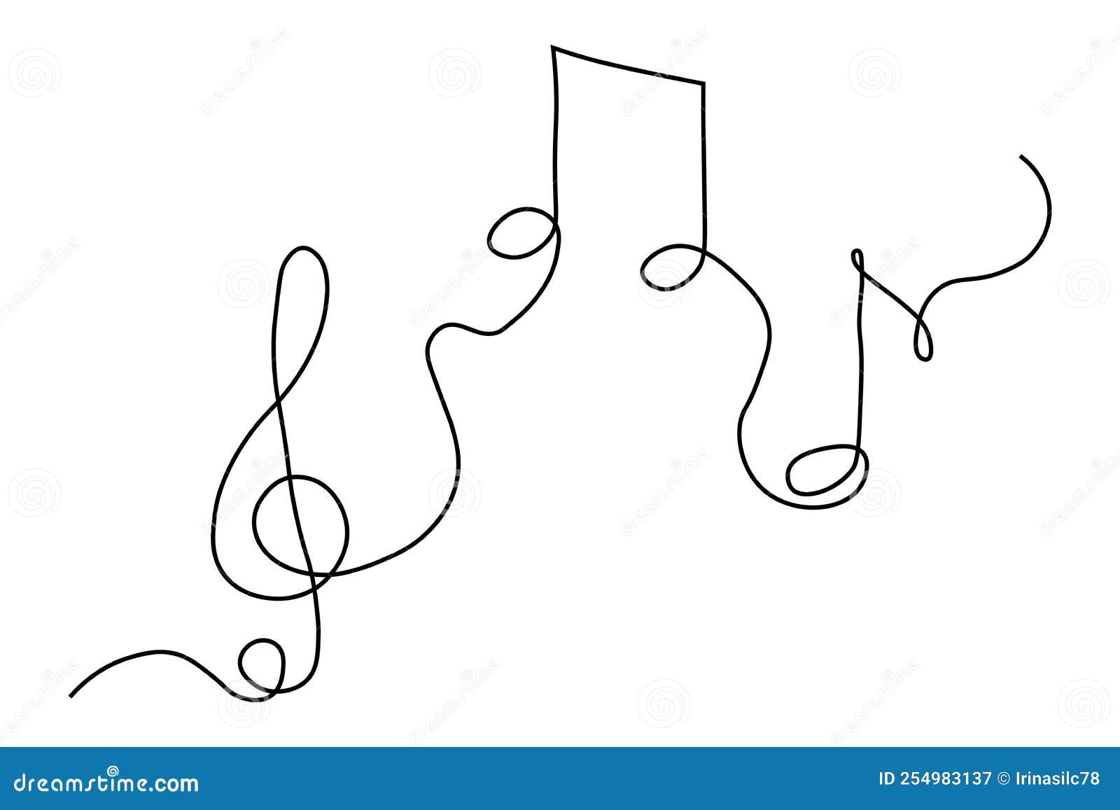 Musical Notes on White Background Stock Vector - Illustration of note ...