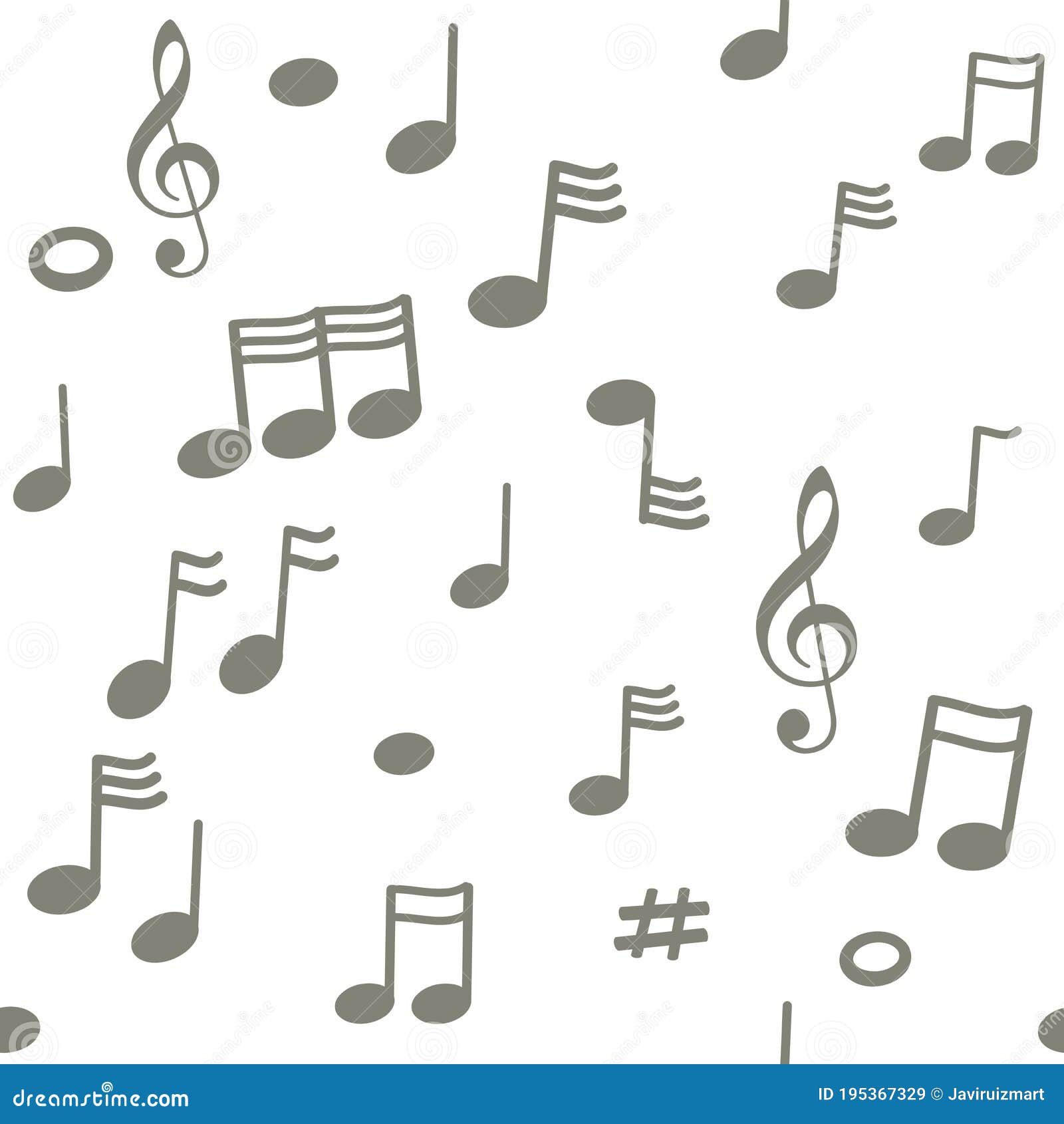 Musical Notes on White Background Stock Vector - Illustration of music ...