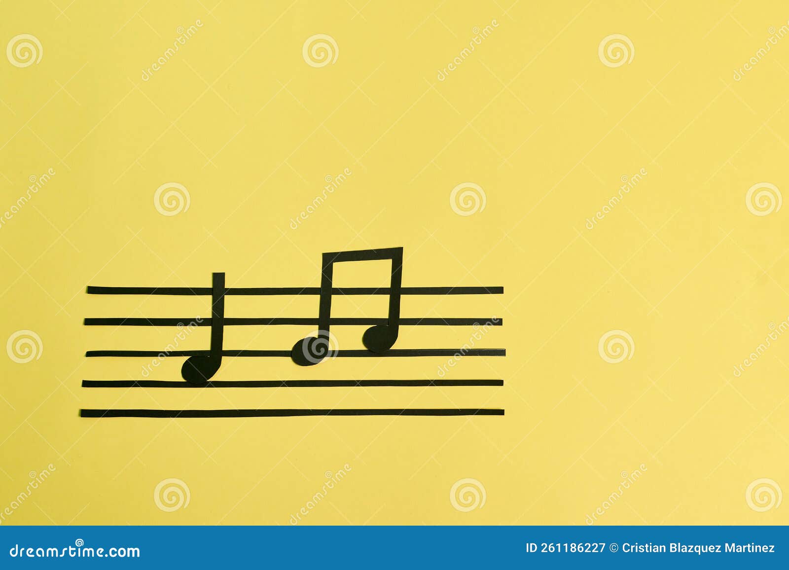 Musical Notes on a Yellow Background Stock Illustration - Illustration ...