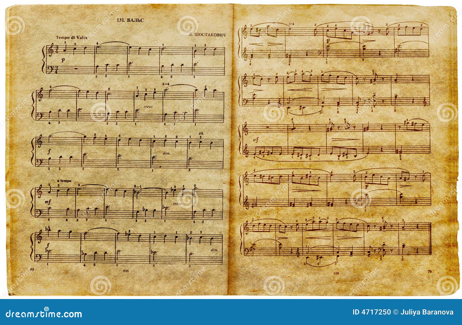 Old Notes On Page. Retro Paper Music Notation Royalty-Free Stock Photo ...