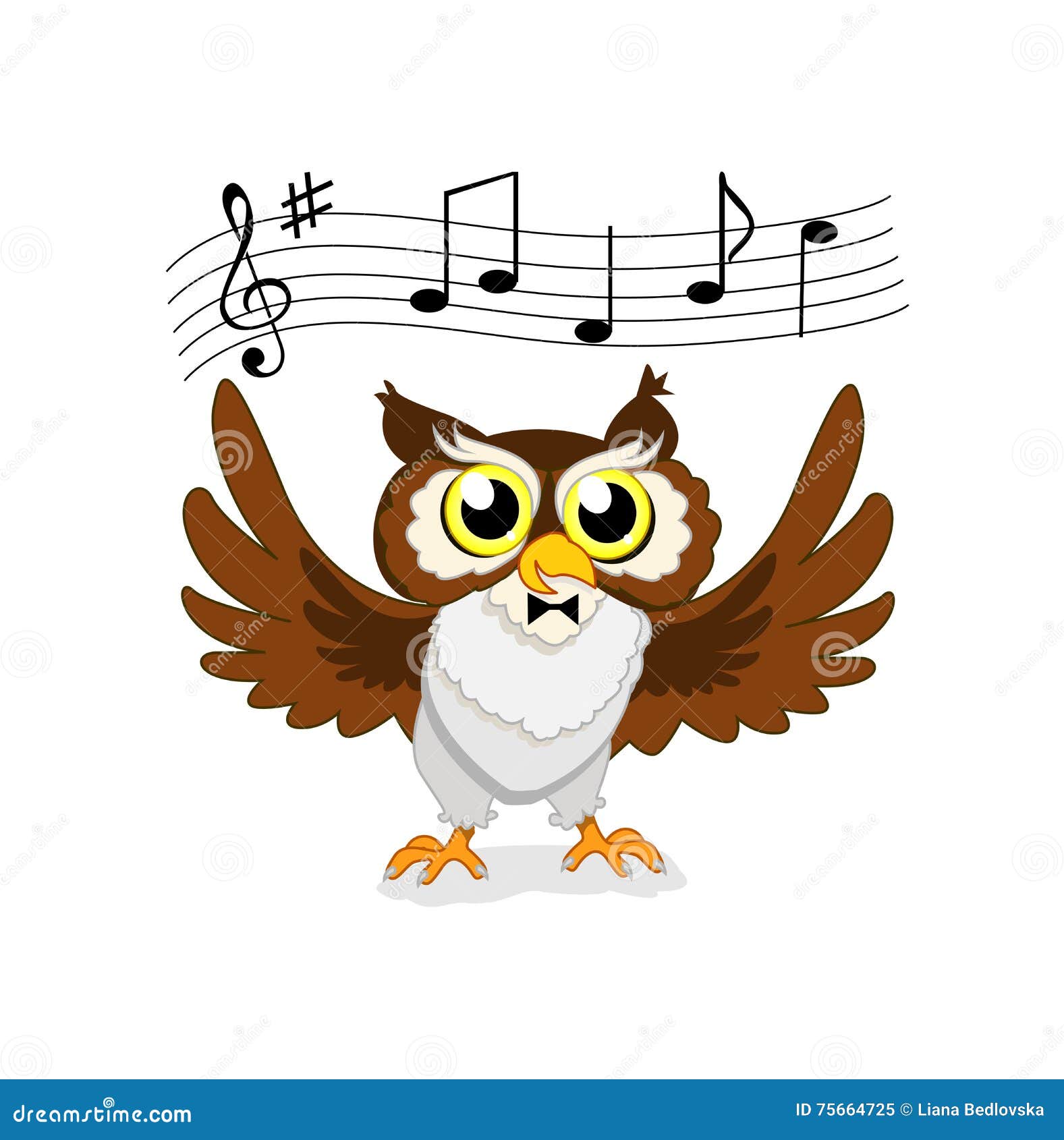Singing Owl Cartoon