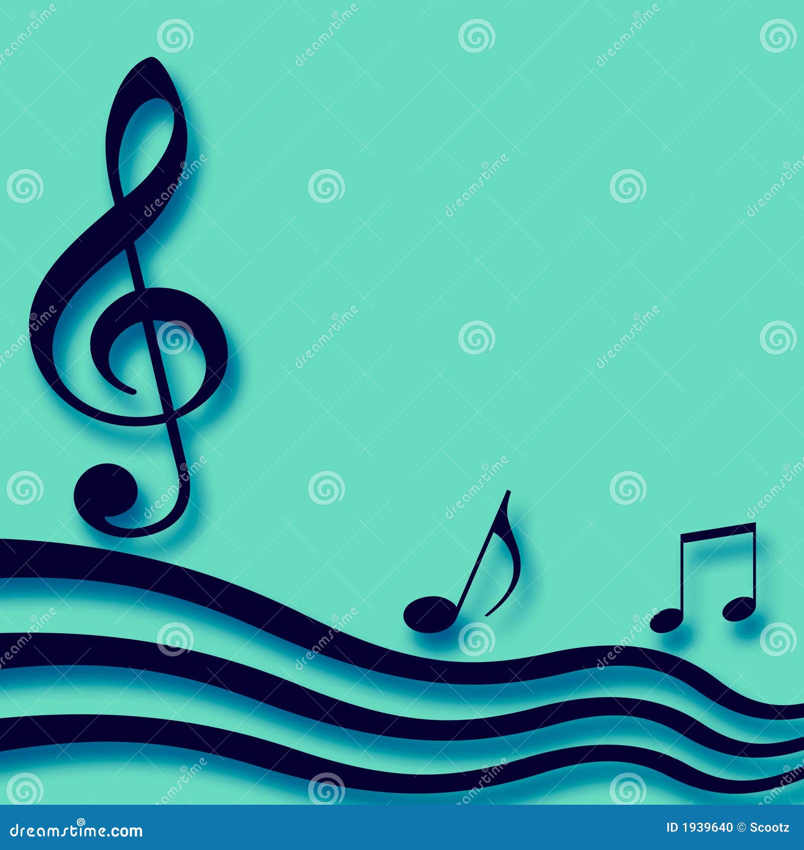 Musical paper blank stock illustration. Illustration of clip - 1939640
